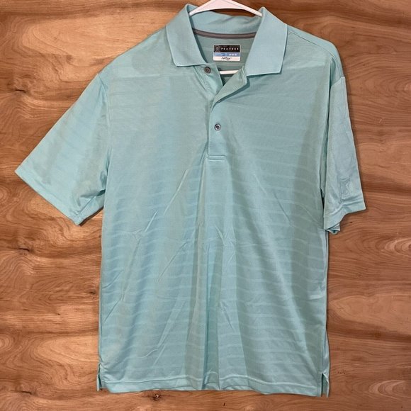 PGA Tour | Shirts | Pga Tour Pro Series Mens Medium Blue Stripe Golf ...